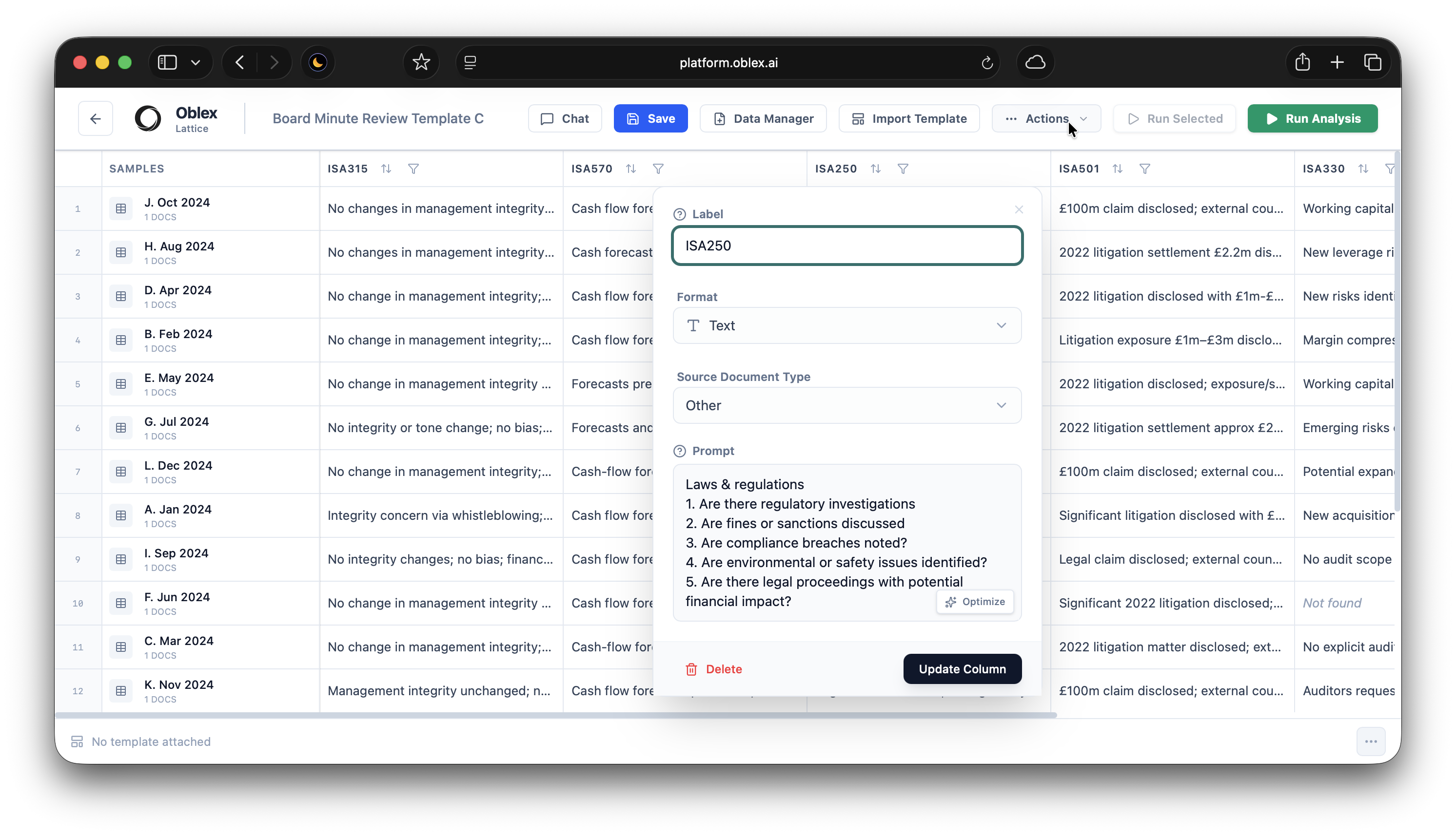 Oblex | Enterprise Audit Intelligence